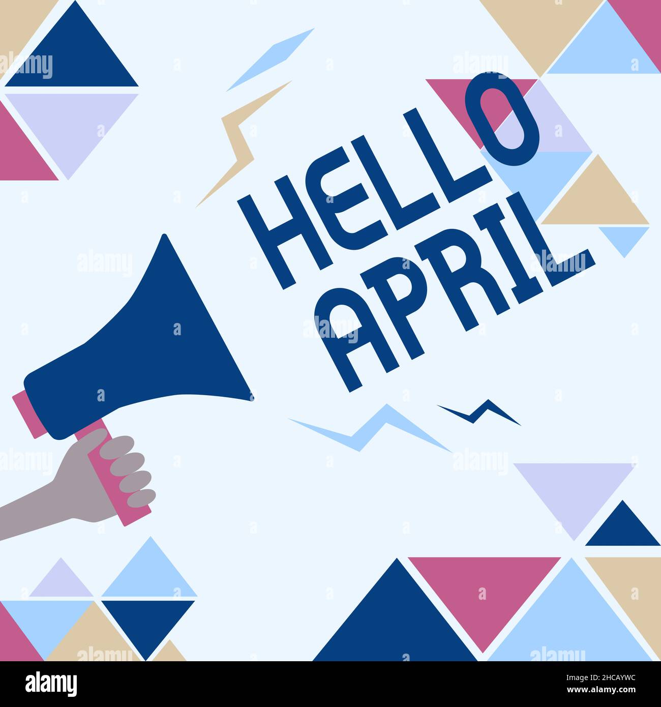 Conceptual caption Hello April. Conceptual photo a greeting expression ...