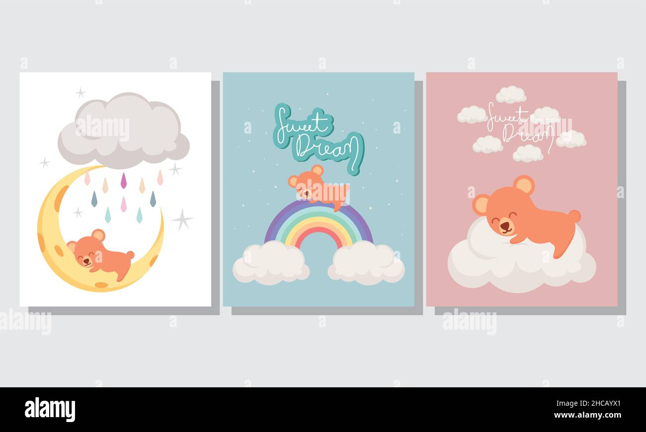 cute baby posters set design Stock Vector Image & Art - Alamy