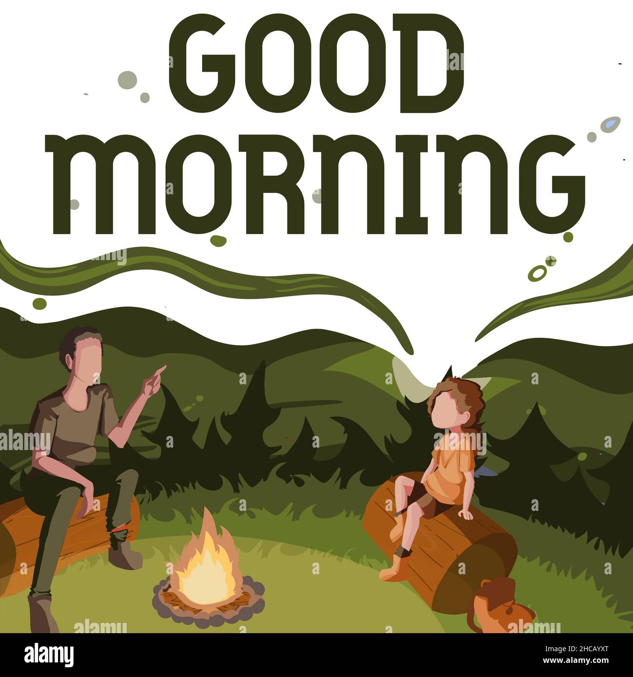 Hand writing sign Good Morning. Business overview A conventional ...