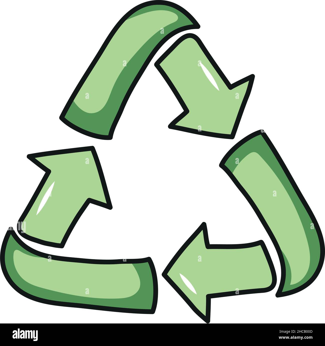 recycle symbol icon on white background Stock Vector Image & Art - Alamy