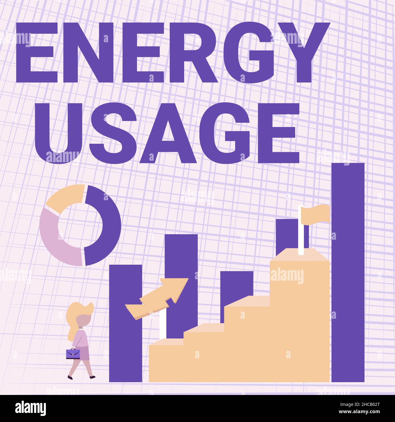 Conceptual display Energy Usage. Internet Concept Amount of energy ...