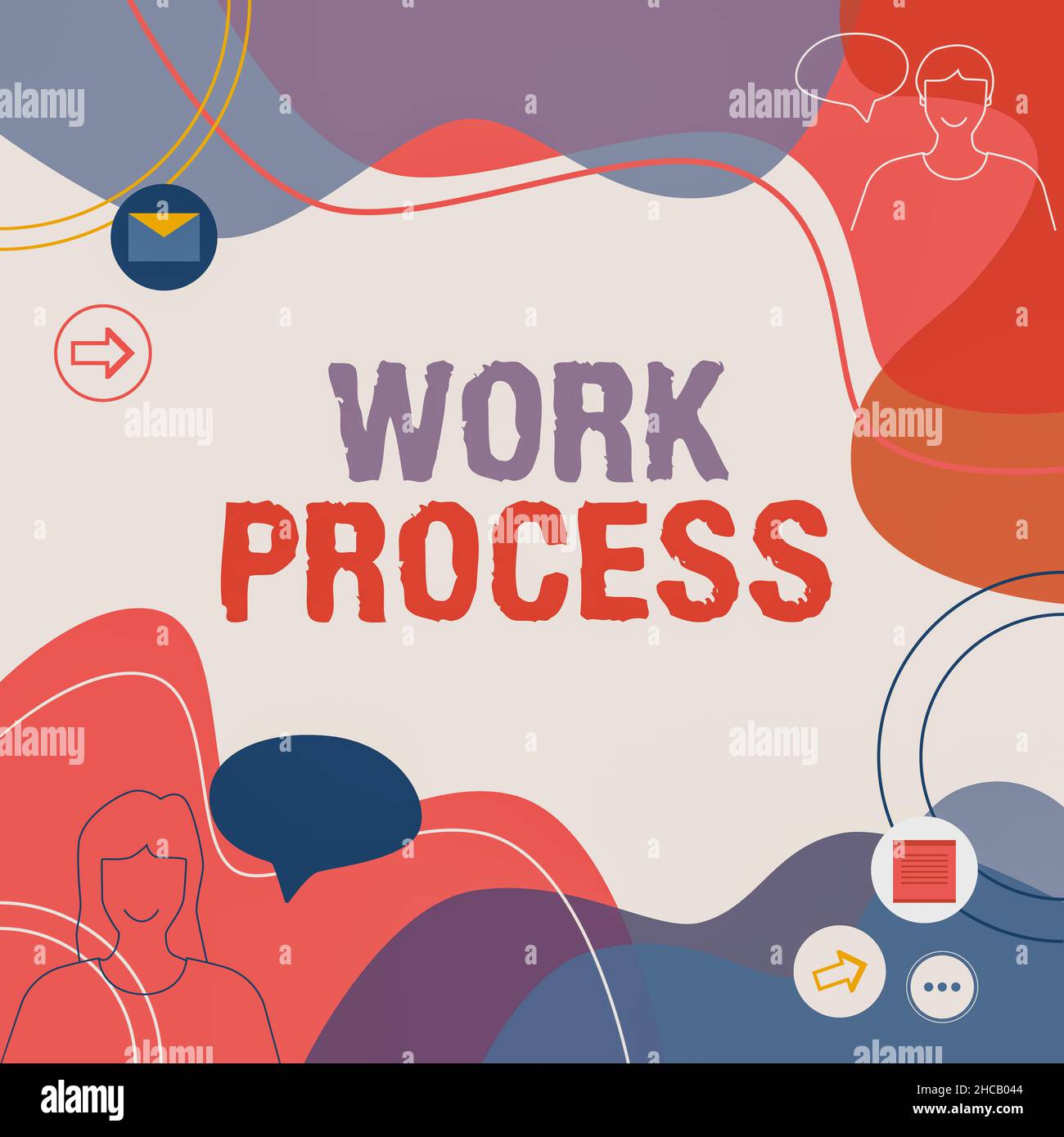 Text showing inspiration Work Process. Conceptual photo Standard ...