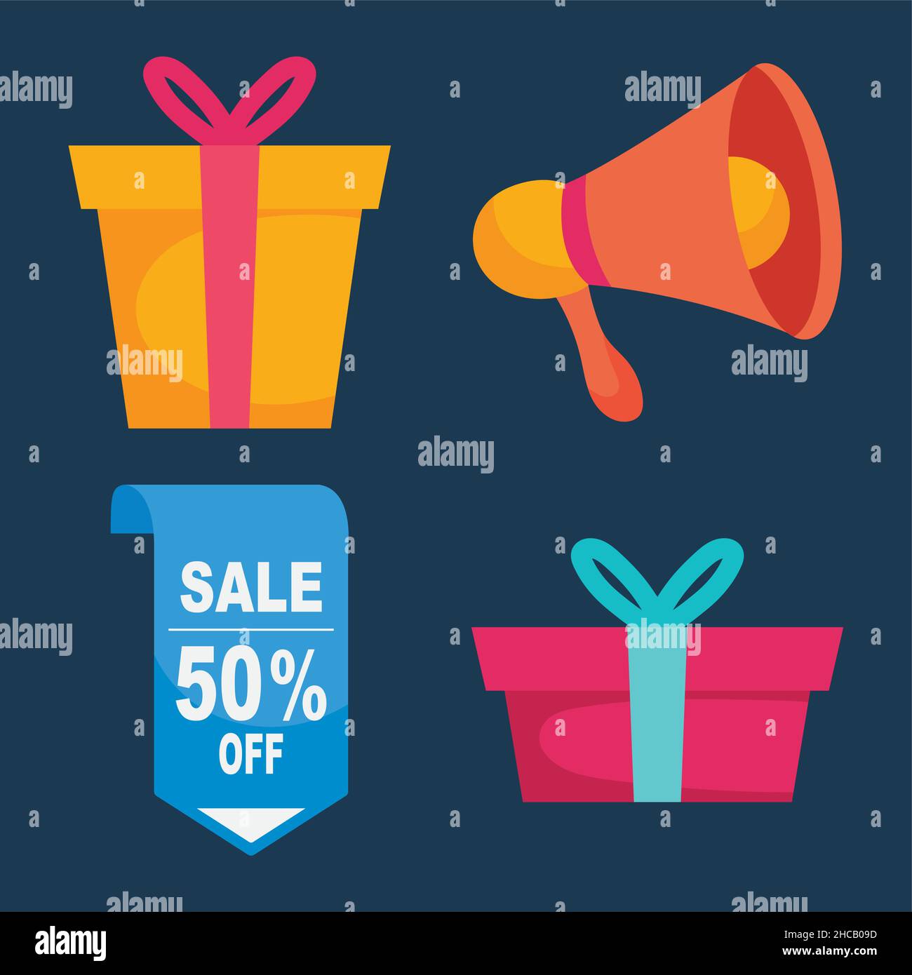 sale and gift boxes icon set Stock Vector Image & Art - Alamy