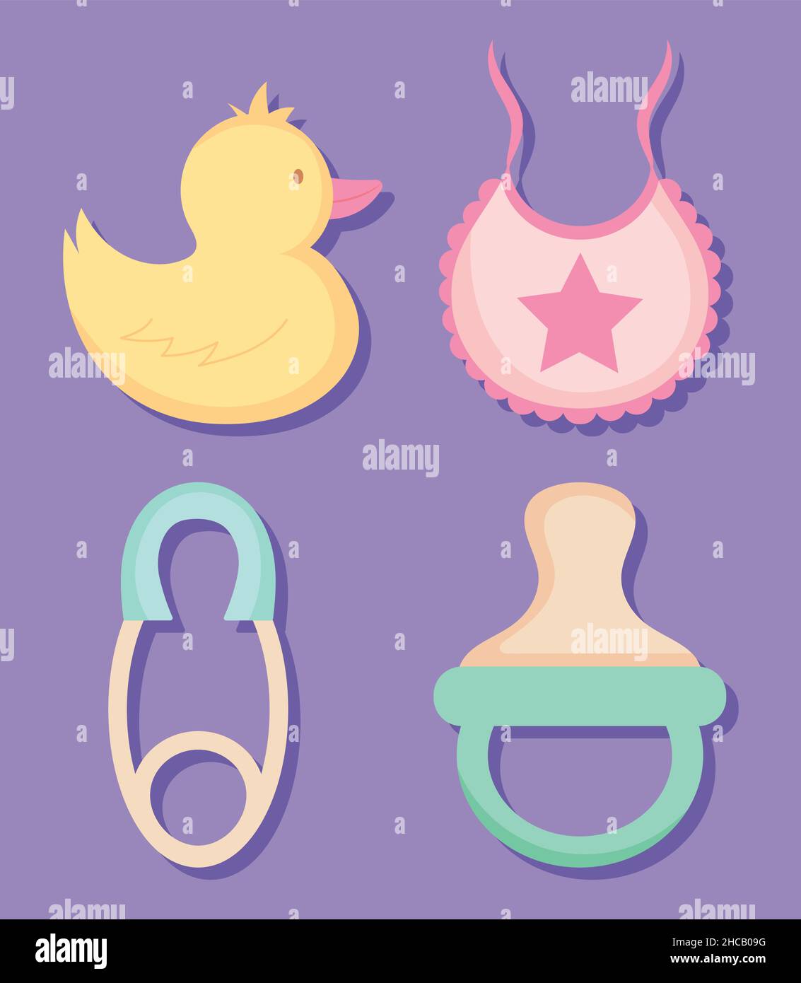 baby related icon set on purple background Stock Vector Image & Art - Alamy