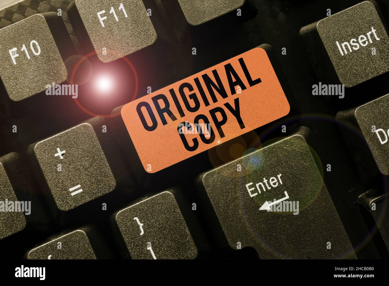 Inspiration showing sign Original Copy. Concept meaning Main Script ...