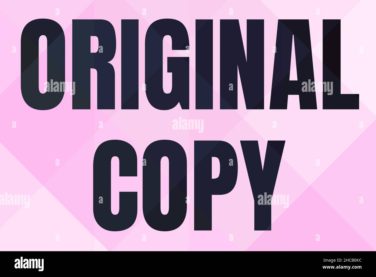 Hand writing sign Original Copy. Business approach Main Script ...