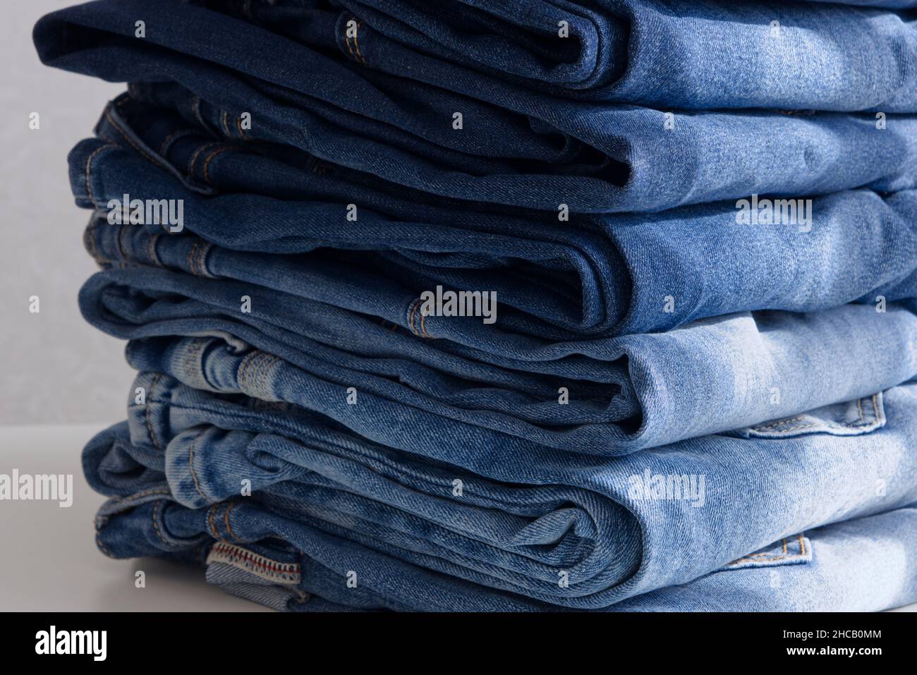 Denim pile hi-res stock photography and images - Alamy