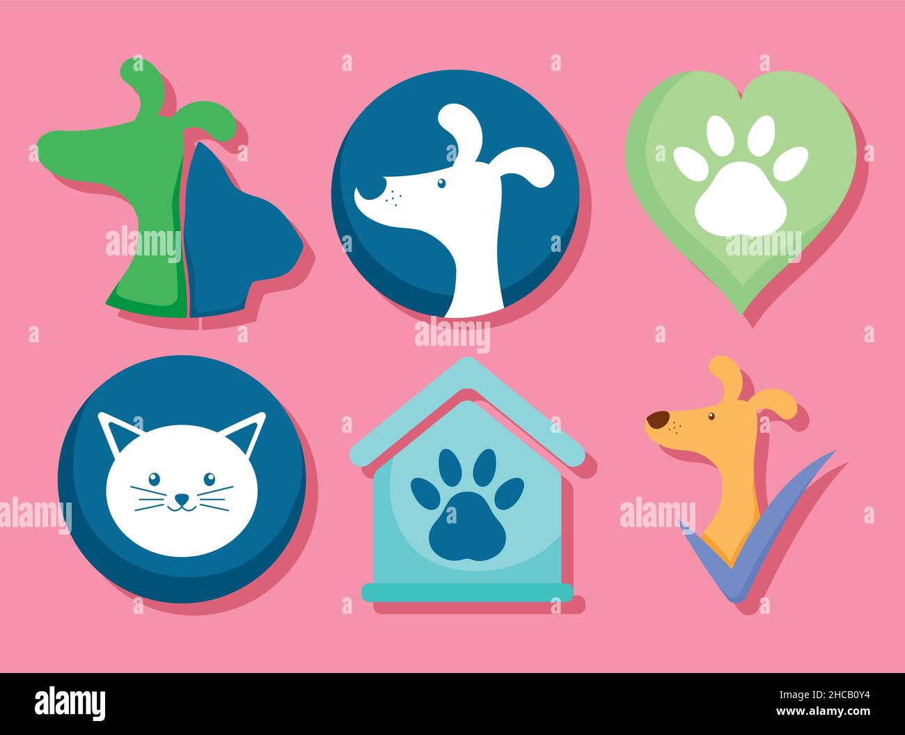 pet friendly icons set design Stock Vector Image & Art - Alamy