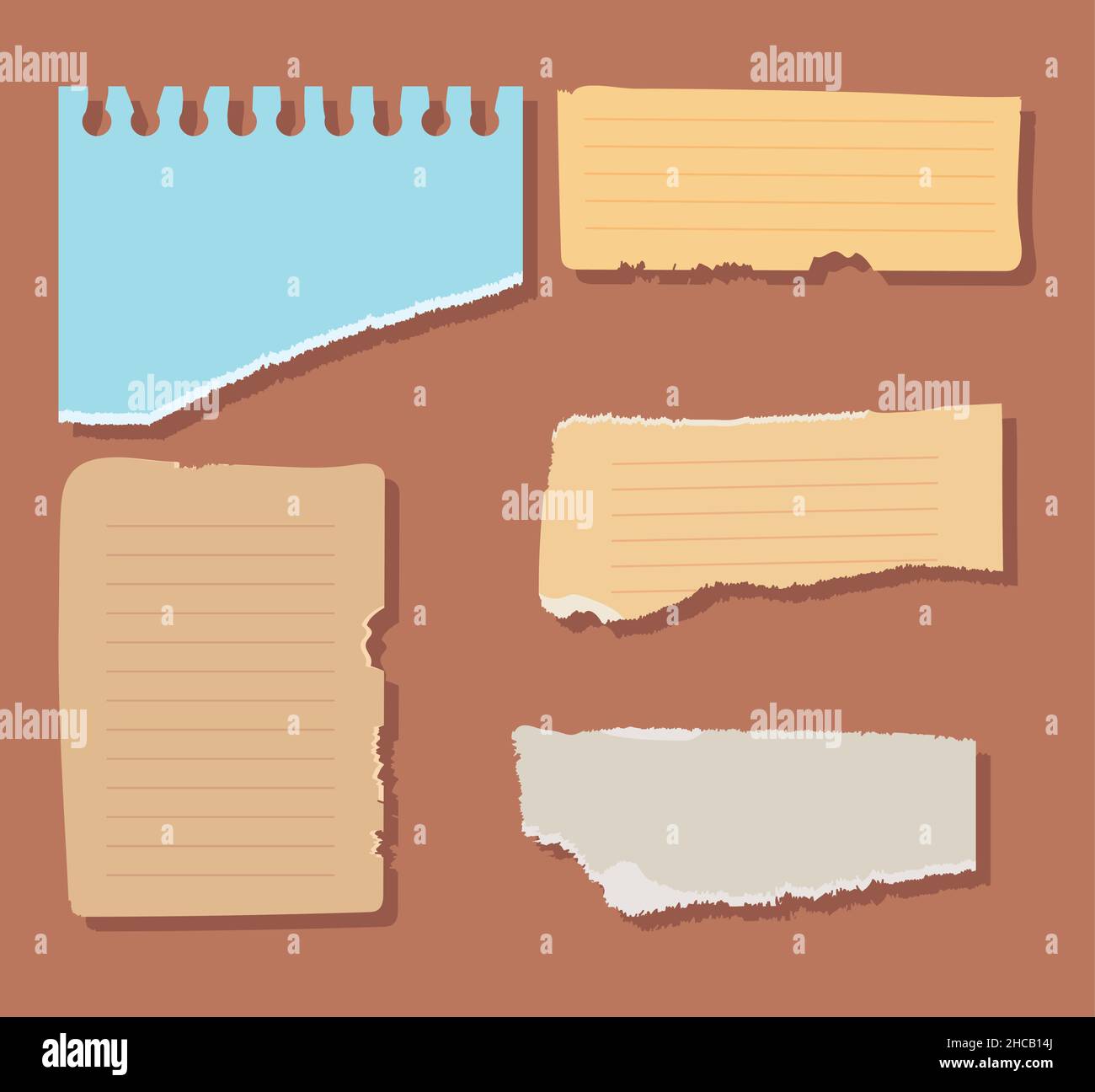 Colorful torn paper notes hi-res stock photography and images - Alamy