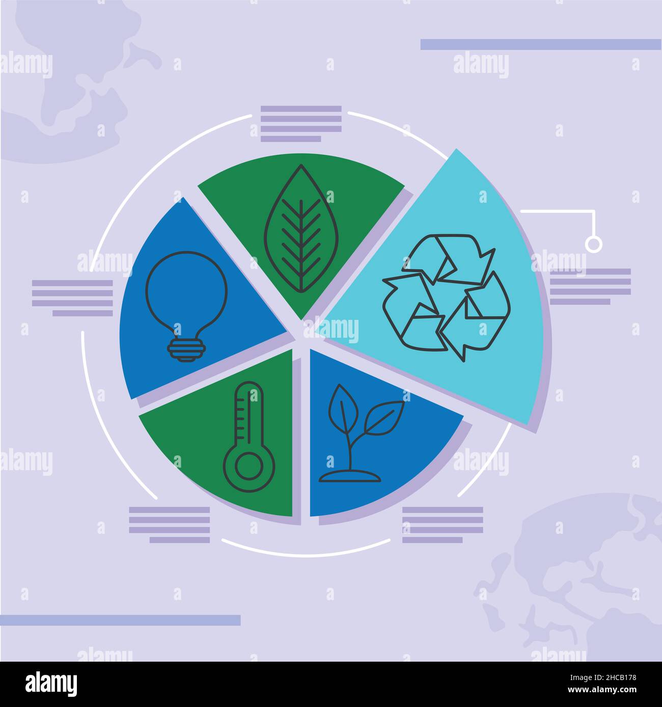 Eco concept pie chart infographic hi-res stock photography and images ...