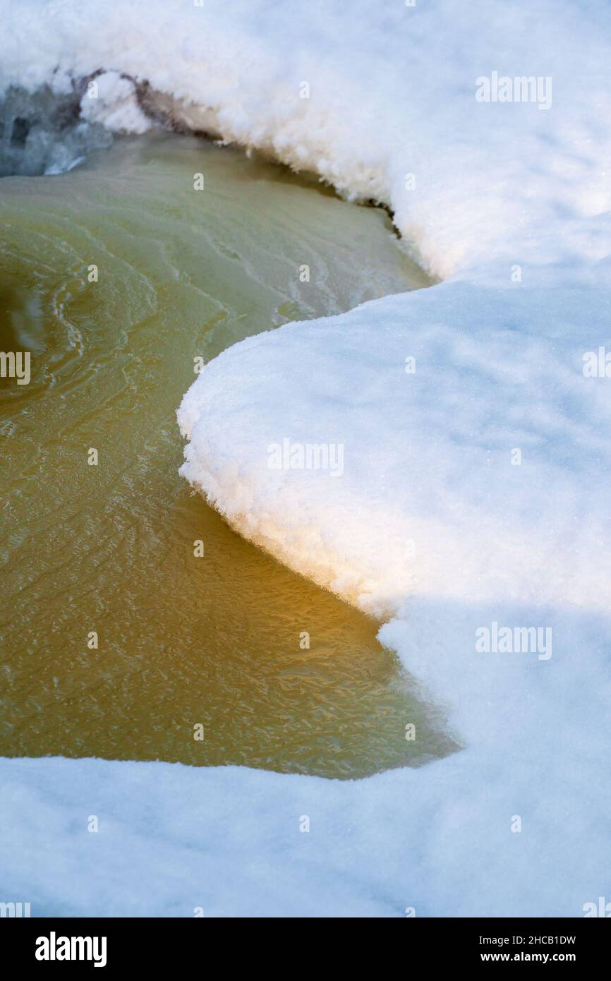 Nature pattern in snow and ice Stock Photo - Alamy
