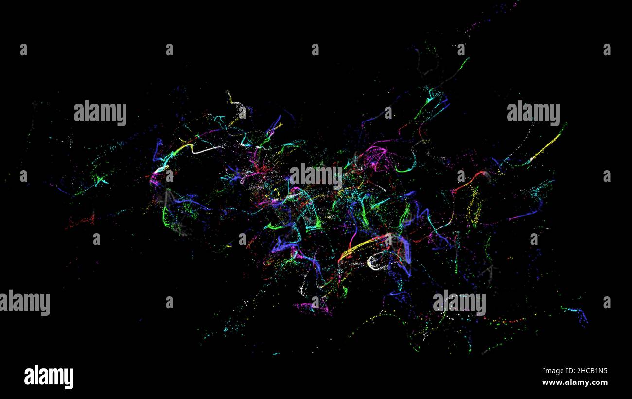 Blue and Orange Wavy Particle Surface Stock Photo - Alamy