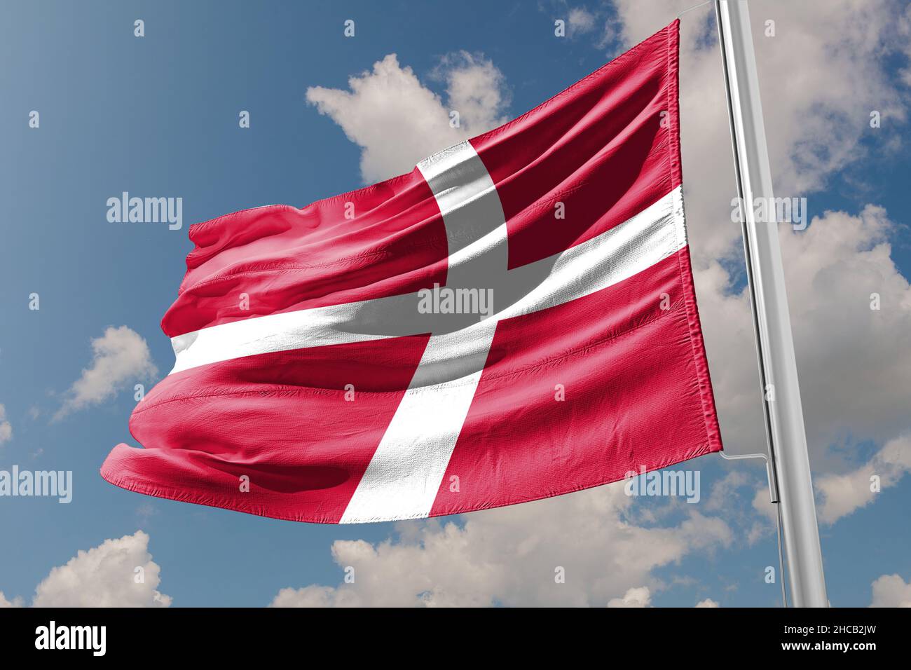 Flag of Denmark The flag of Denmark is red with a white Scandinavian ...