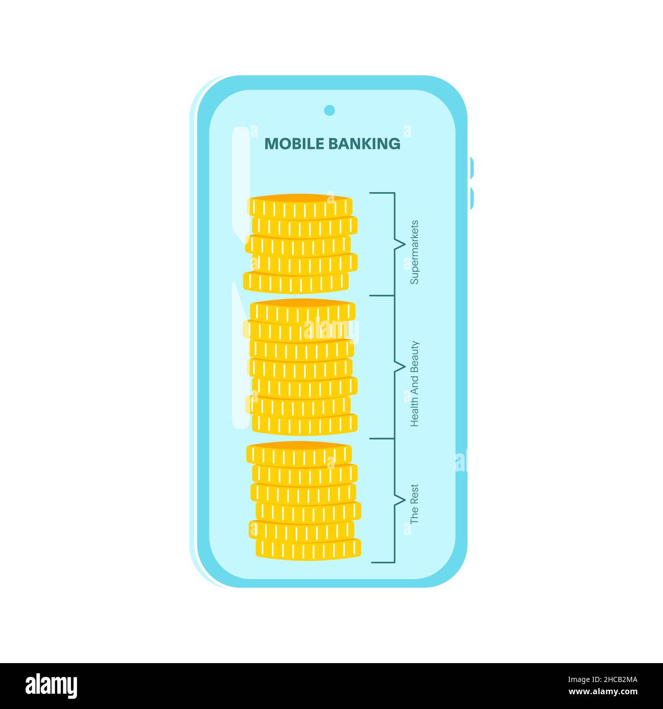 Mobile interface of financial planning app for earnings and expenses ...