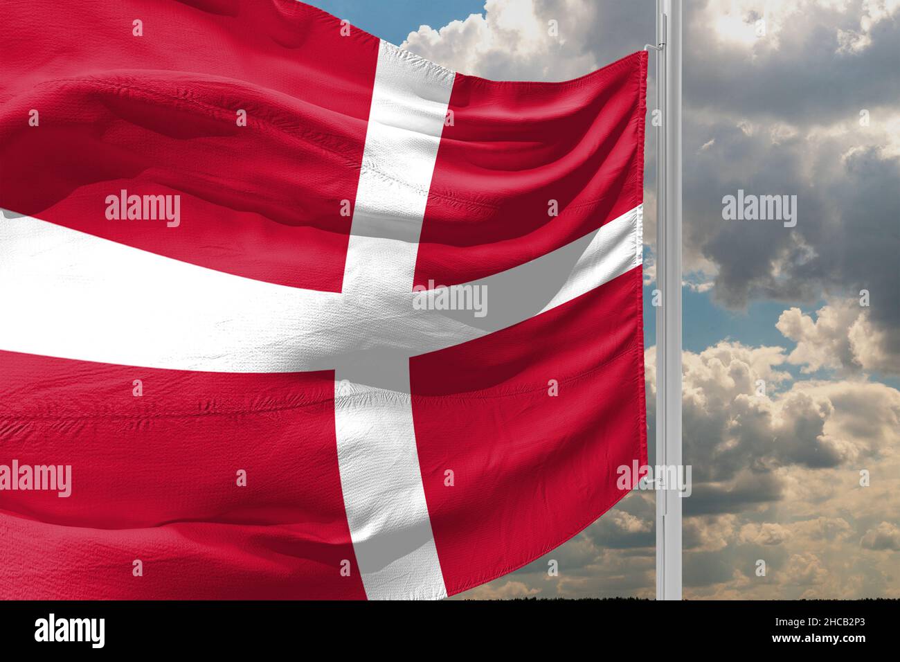 Flag of Denmark The flag of Denmark is red with a white Scandinavian ...