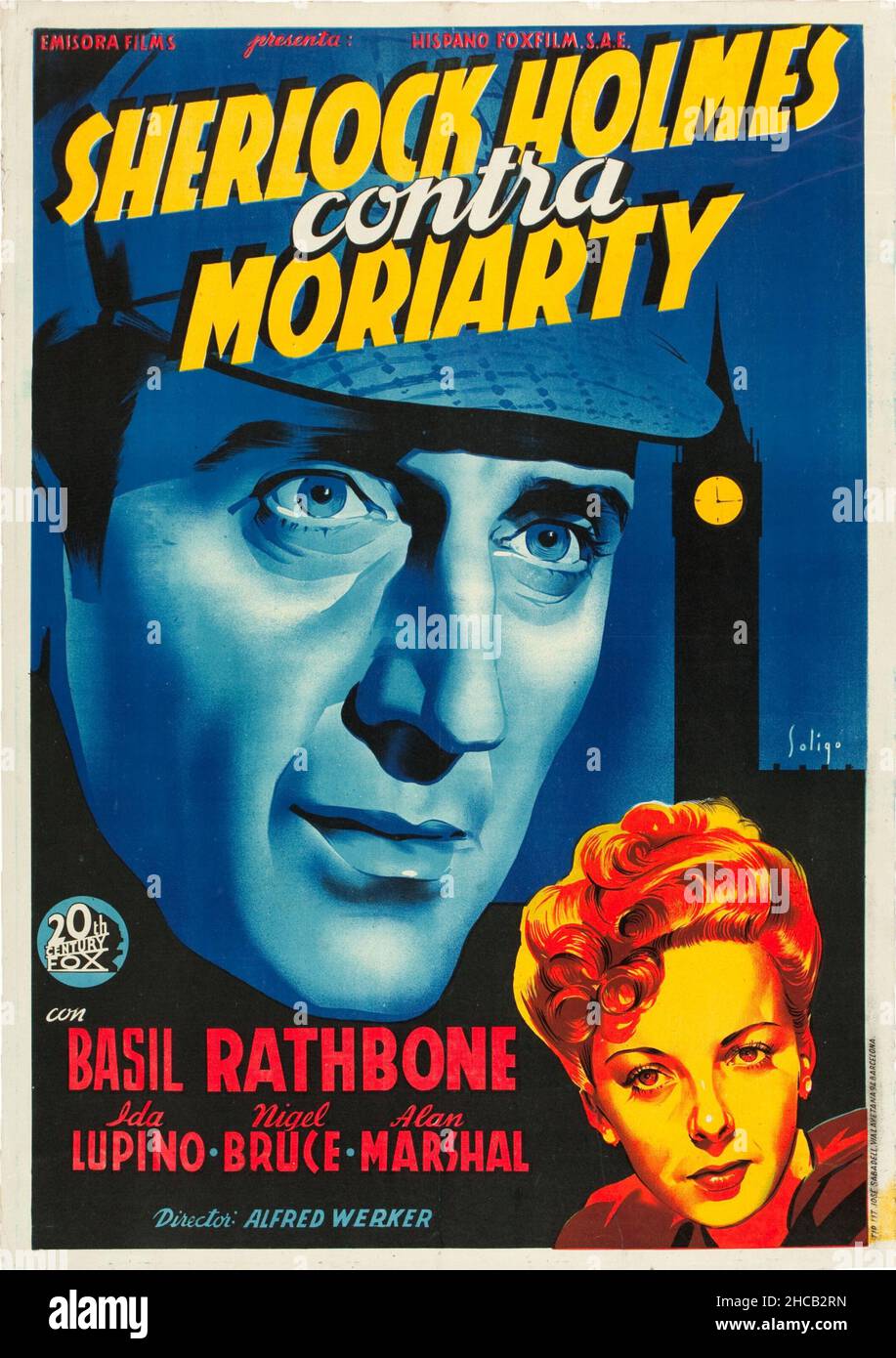 BASIL RATHBONE in THE ADVENTURES OF SHERLOCK HOLMES (1939), directed by ...