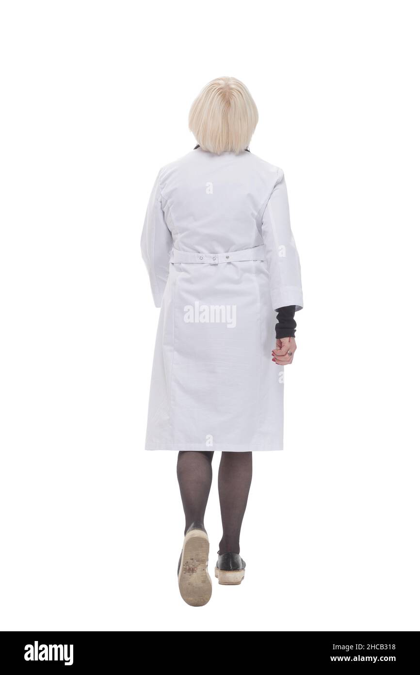 full length. friendly woman doctor walking forward Stock Photo - Alamy