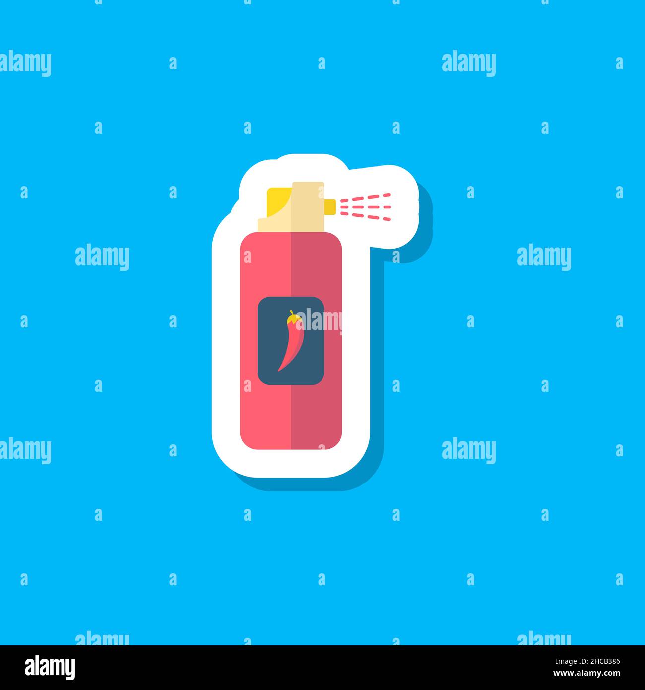 Pepper spray vector icon, flat design, sticker Stock Vector Image & Art ...