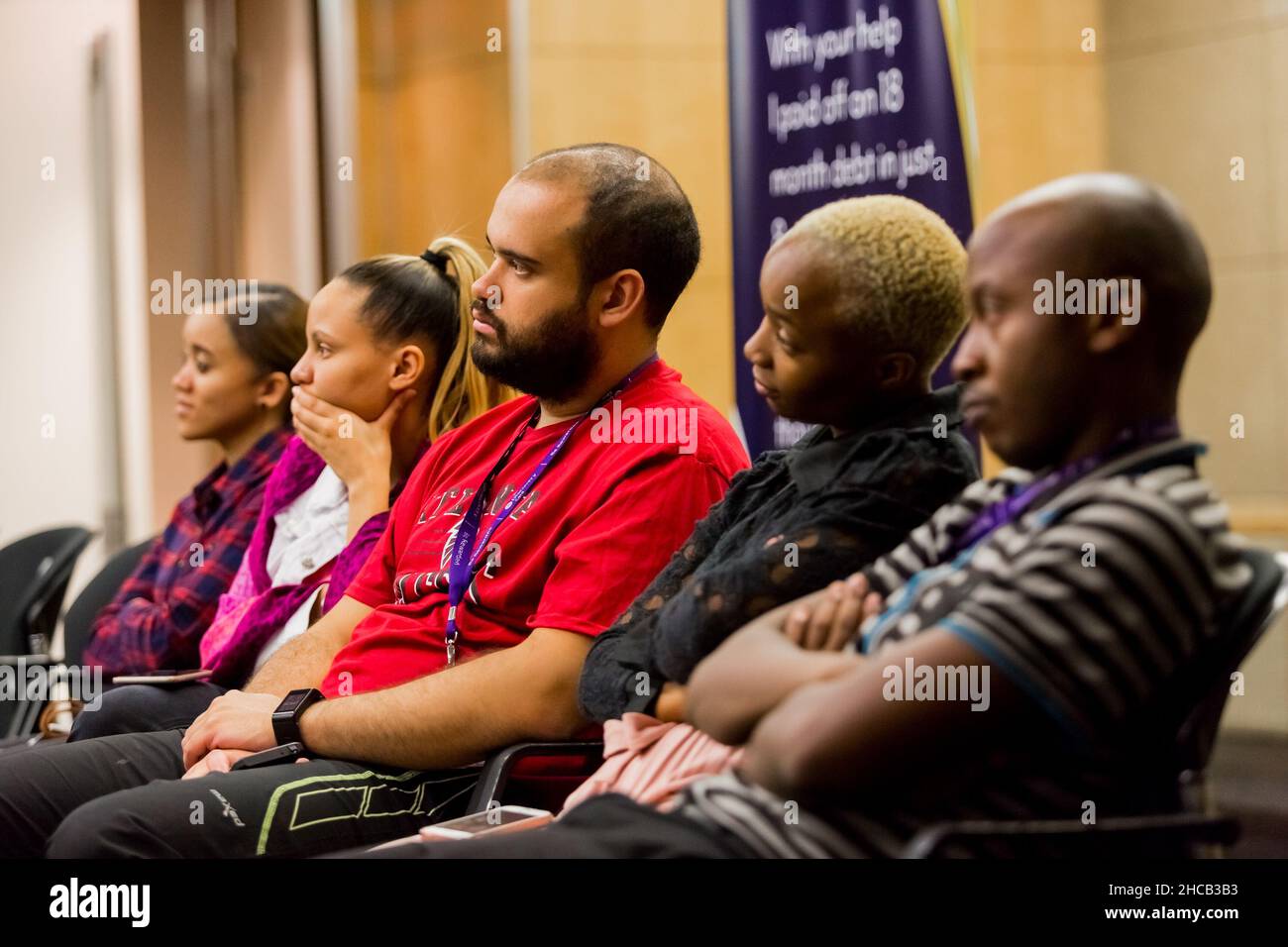 Johannesburg, South Africa - February 23, 2018: Diverse adult students ...
