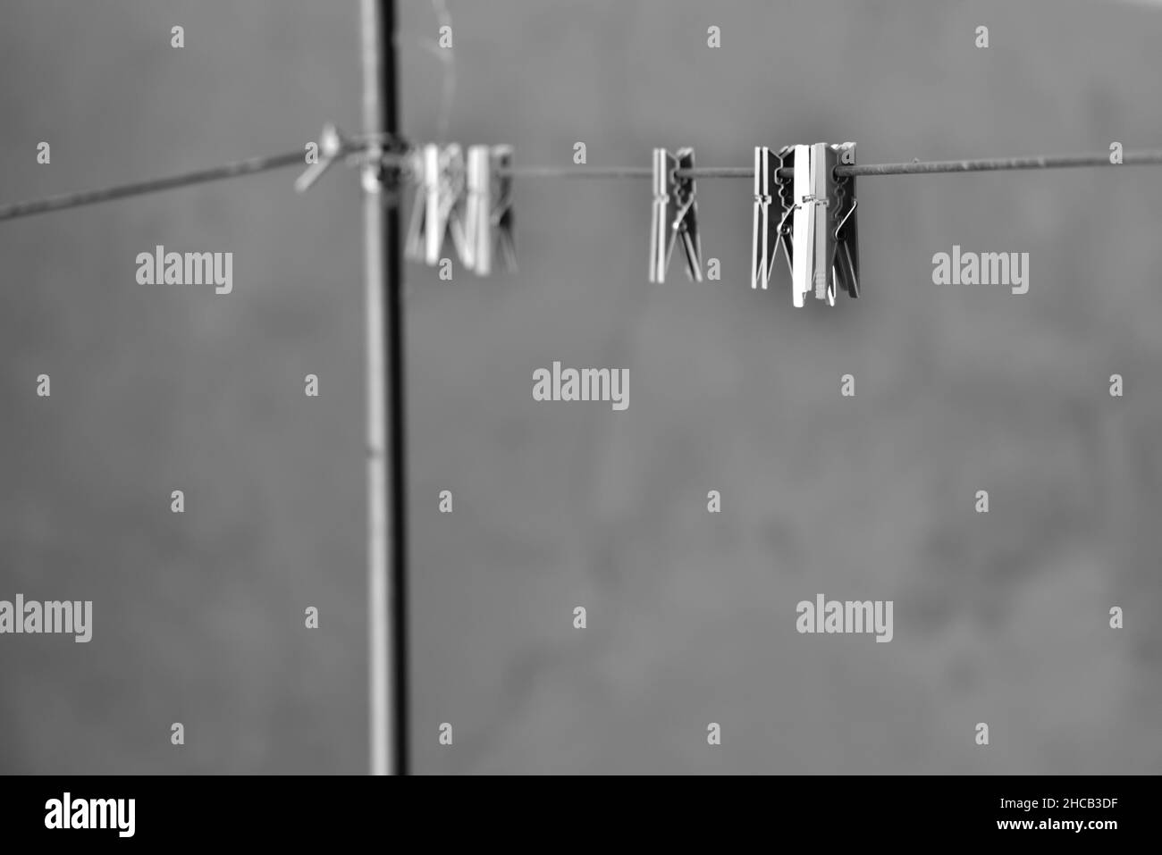 Clothesline Black and White Stock Photos & Images - Alamy