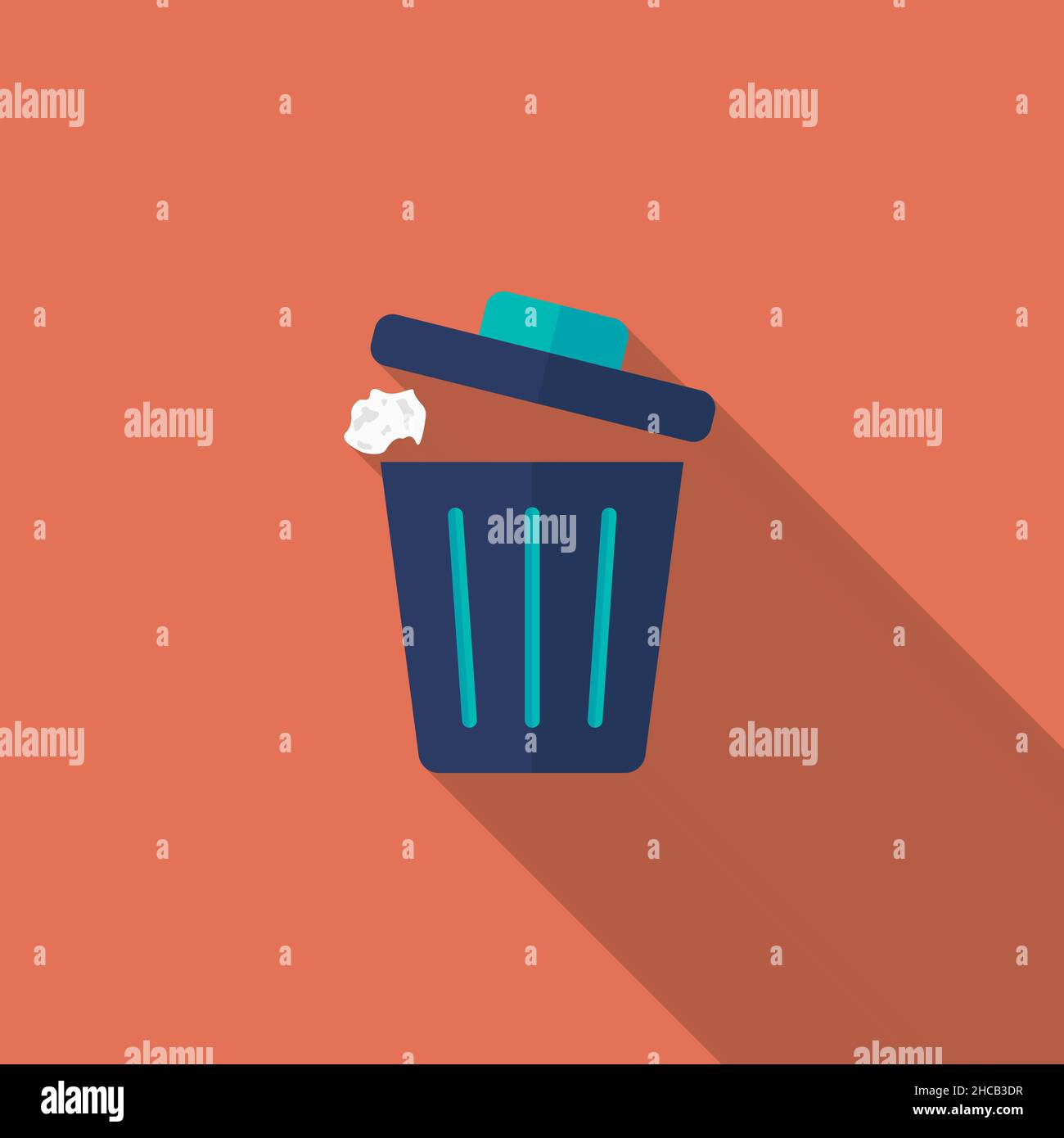 Trash icon symbol flat hi-res stock photography and images - Alamy