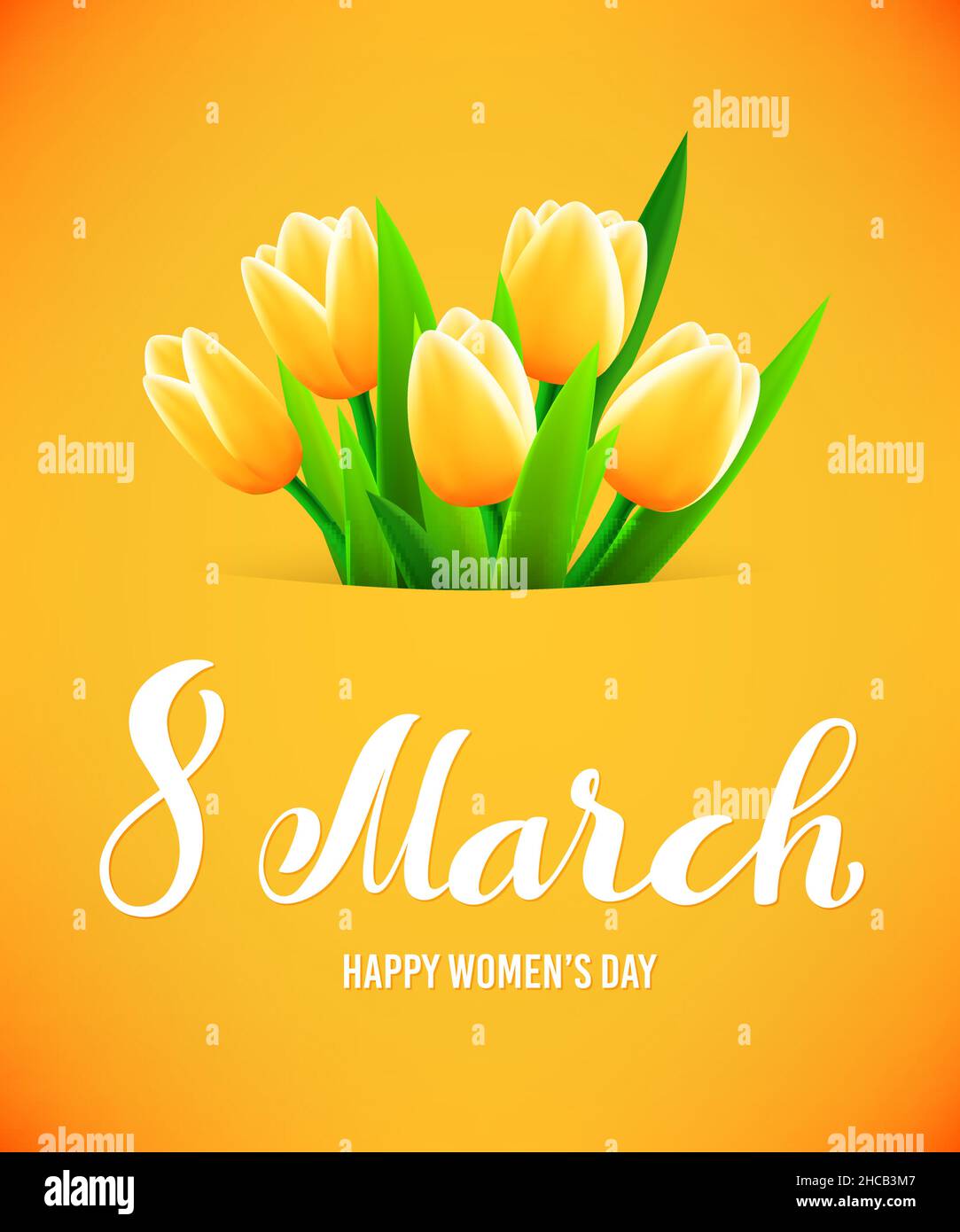 8 March International womens day greeting card. Template poster with ...