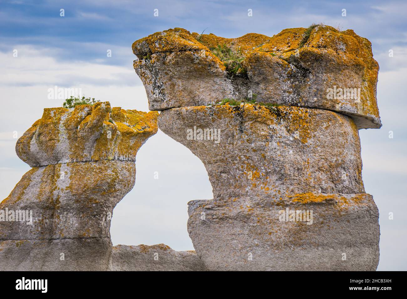 View on the famous monoliths of Quarry Island, in Mingan Archipelago ...