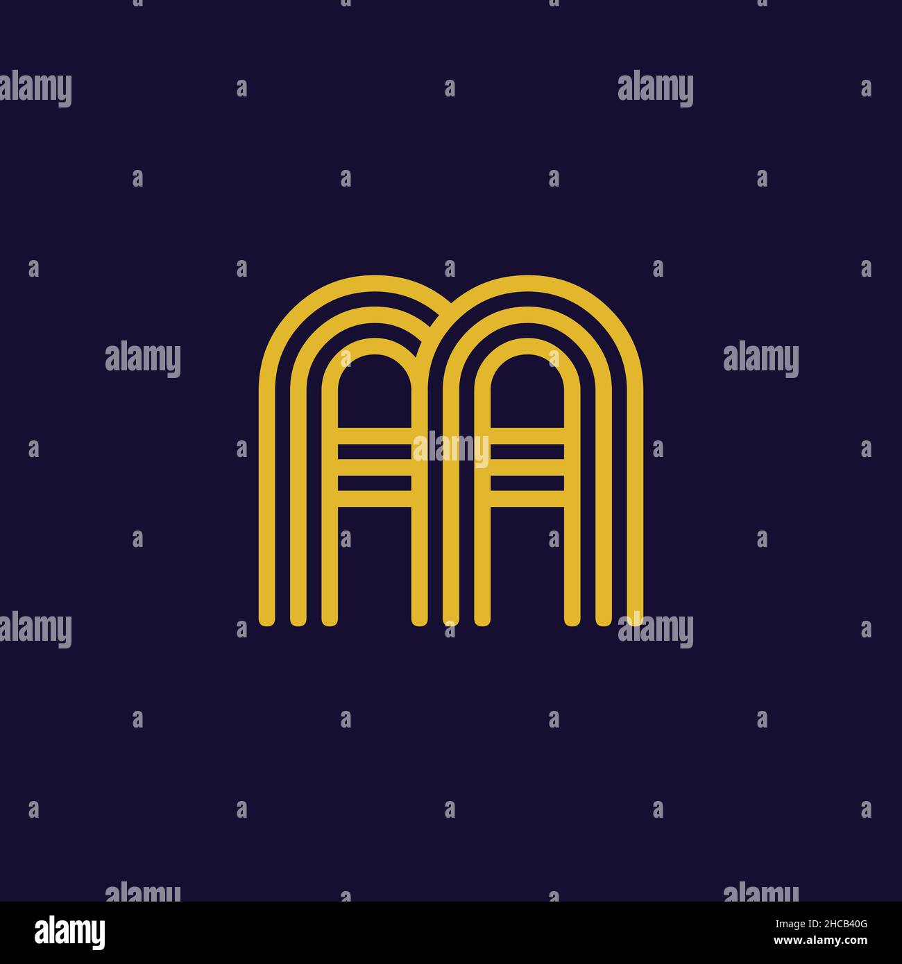 Letter AA alphabet Logo sign symbol. Modern vector logo design for the ...