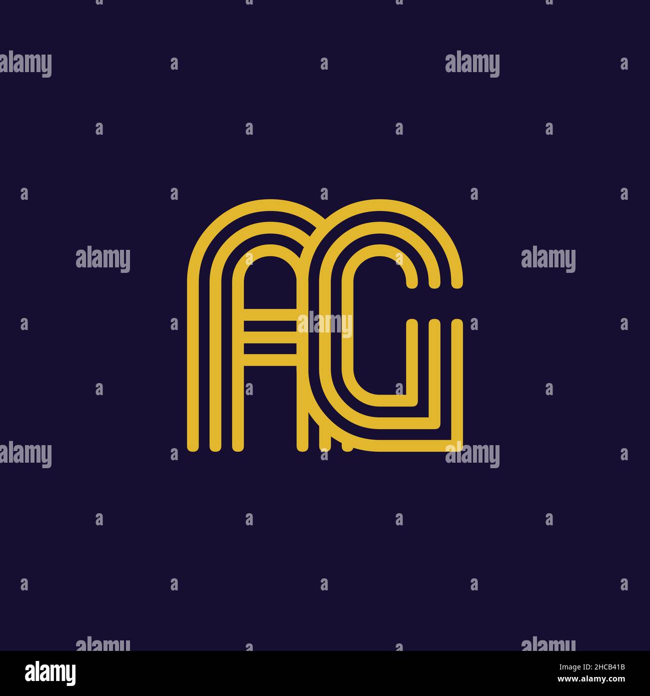 Letter AG alphabet Logo sign symbol. Modern vector logo design for the ...