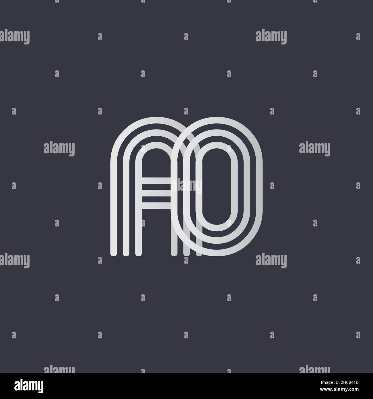 Letter AO alphabet Logo sign symbol. Modern vector logo design for the ...