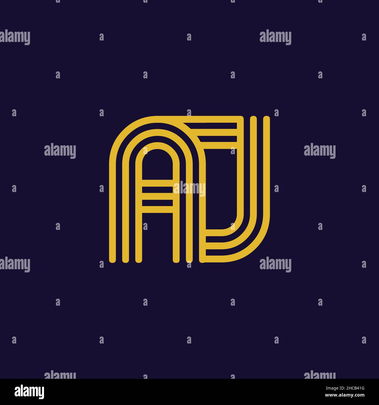 Letter AJ alphabet Logo sign symbol. Modern vector logo design for the ...