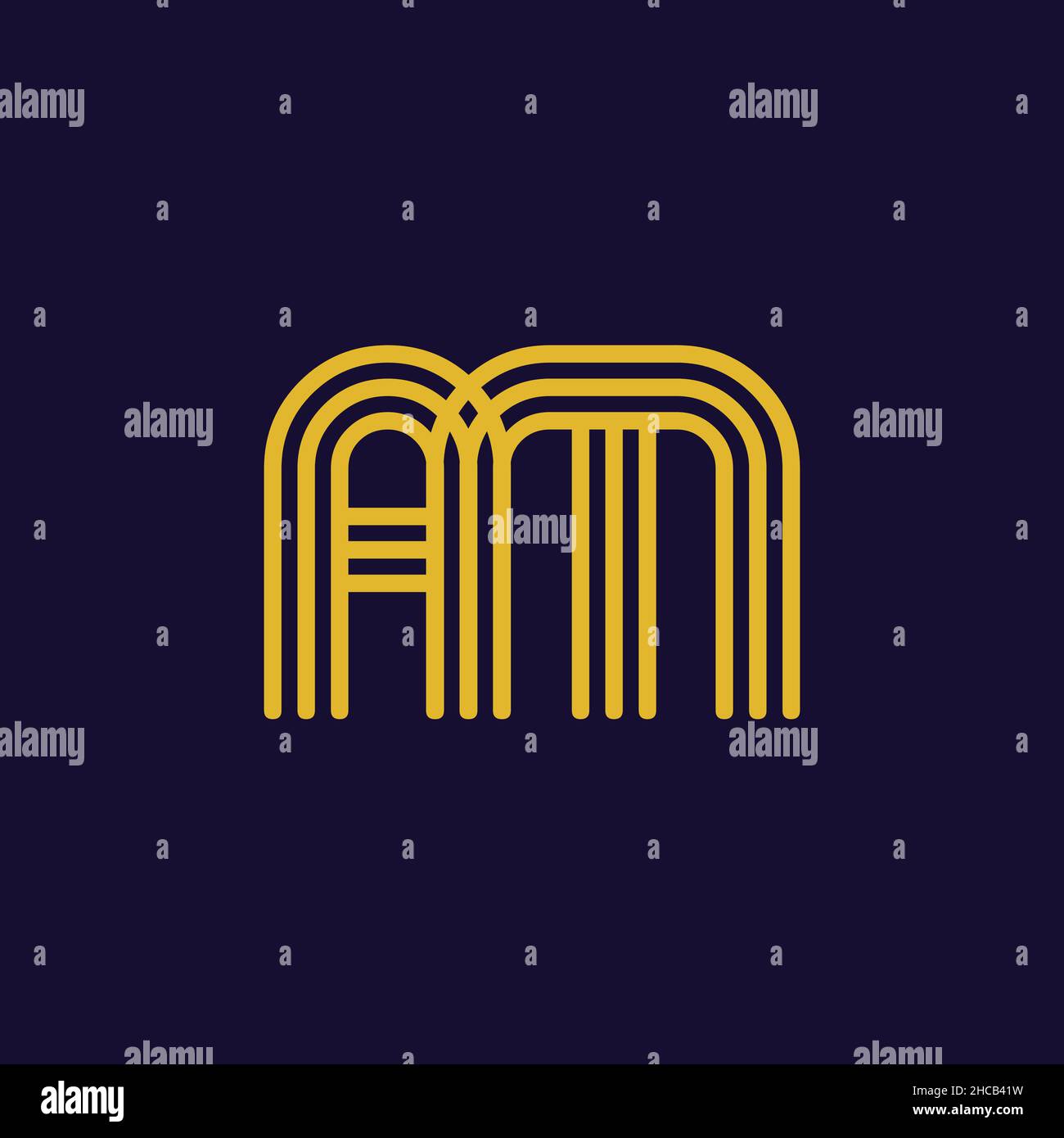 Letter AM alphabet Logo sign symbol. Modern vector logo design for the ...