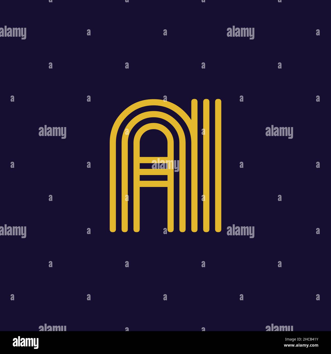 Letter AI alphabet Logo sign symbol. Modern vector logo design for the ...