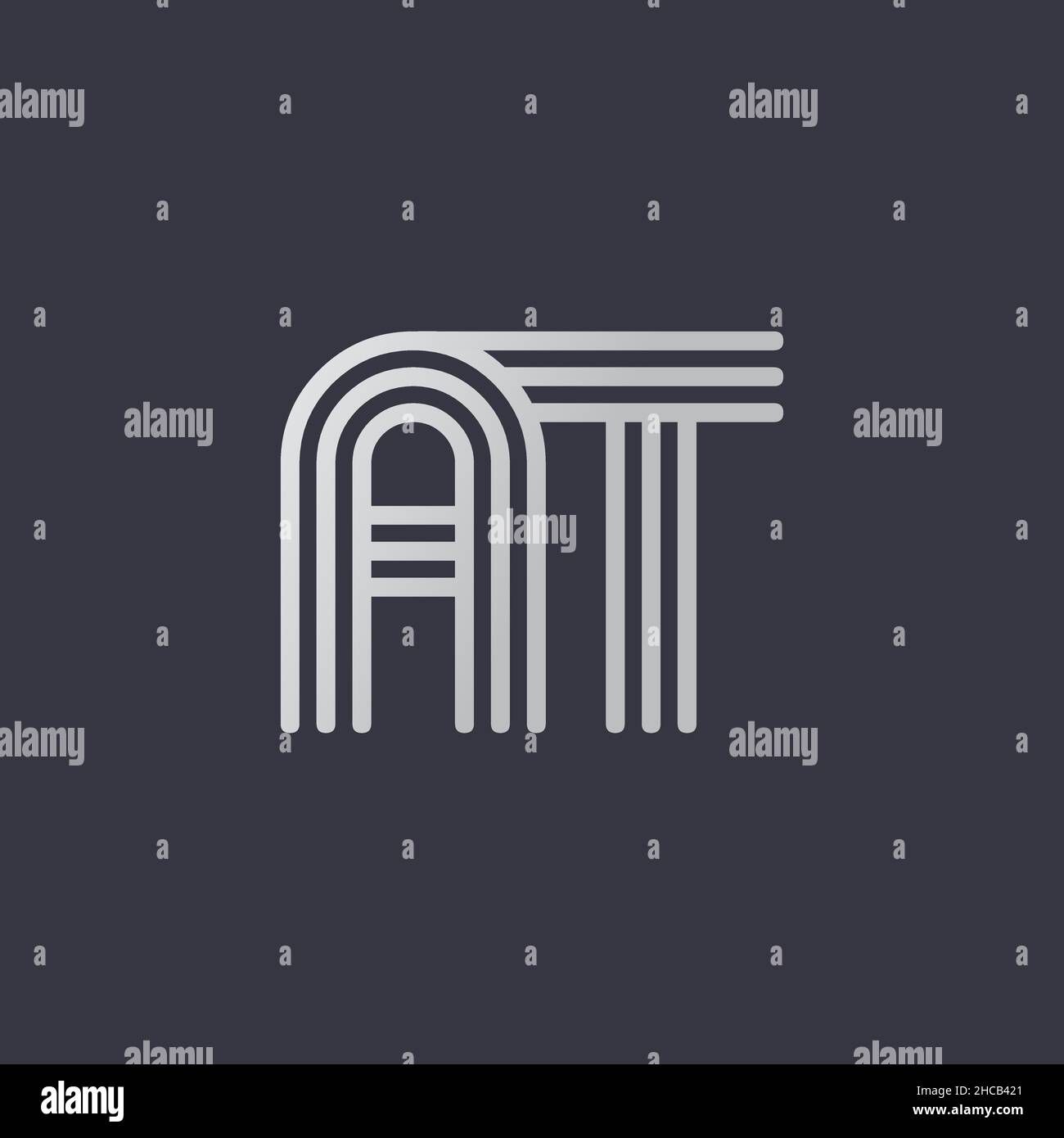 Letter AT alphabet Logo sign symbol. Modern vector logo design for the ...