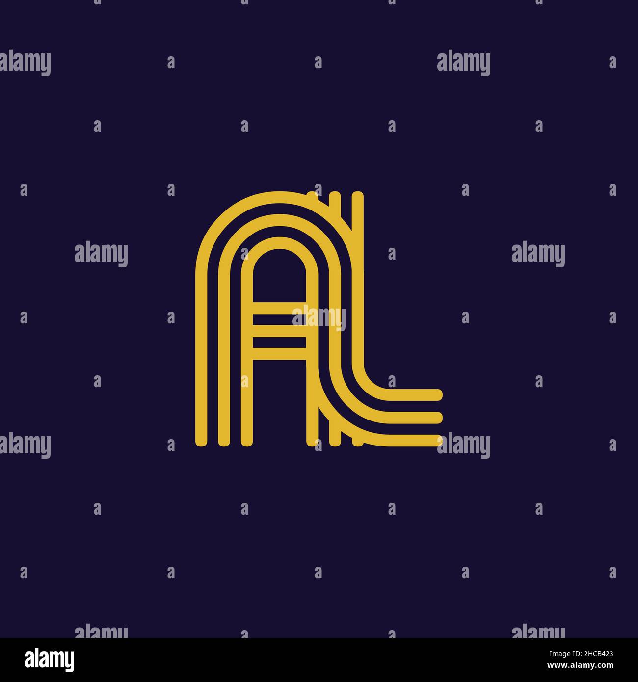 Letter AL alphabet Logo sign symbol. Modern vector logo design for the ...