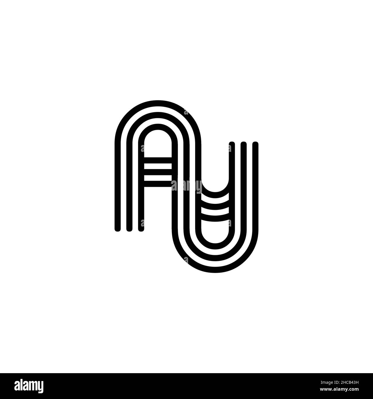 Letter AY alphabet Logo sign symbol. Modern vector logo design for the ...