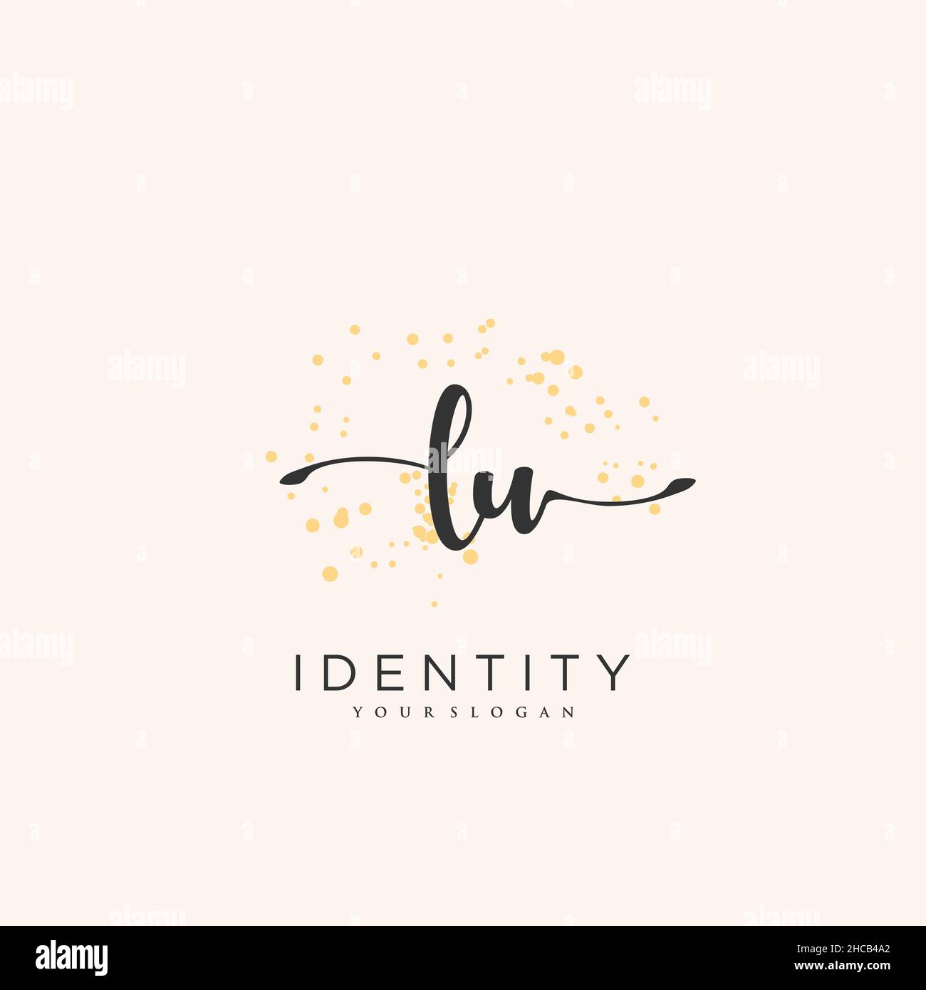 LU Handwriting logo vector art of initial signature, wedding, fashion ...