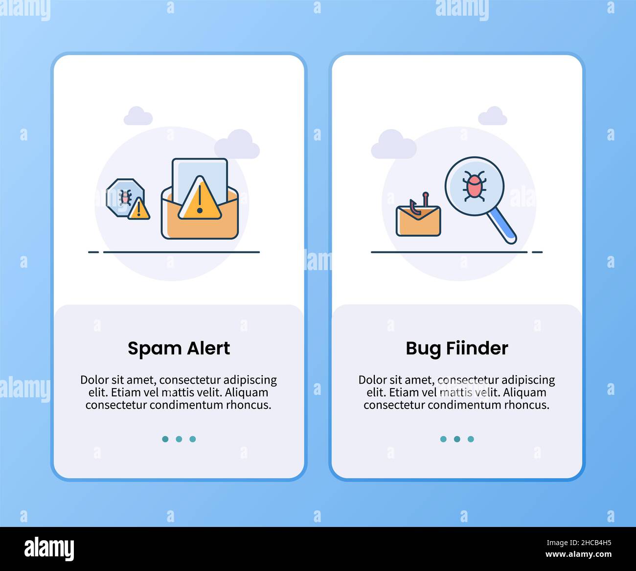 internet security spam alert and bug finder onboarding template for ...