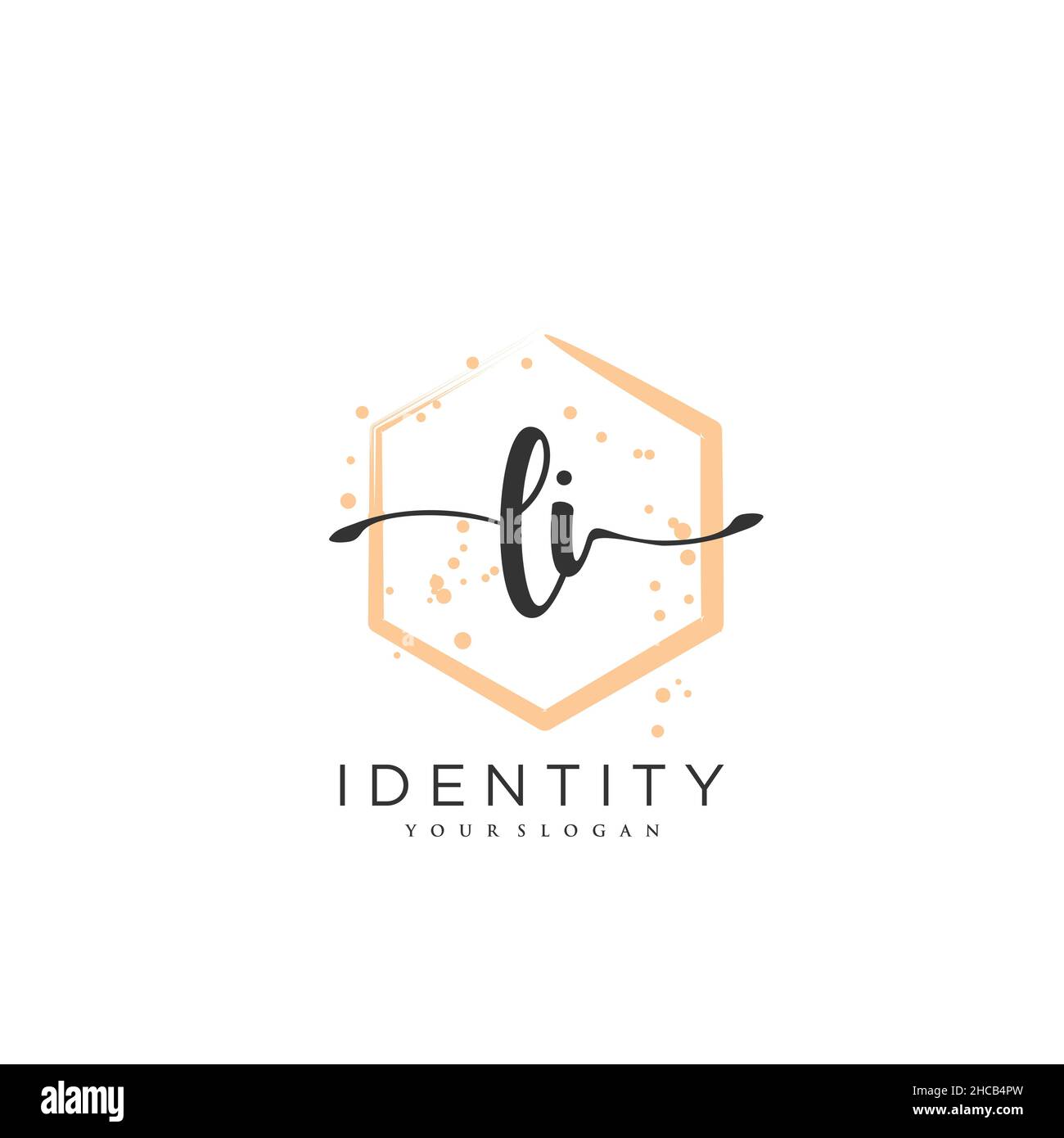 LI Handwriting logo vector art of initial signature, wedding, fashion ...