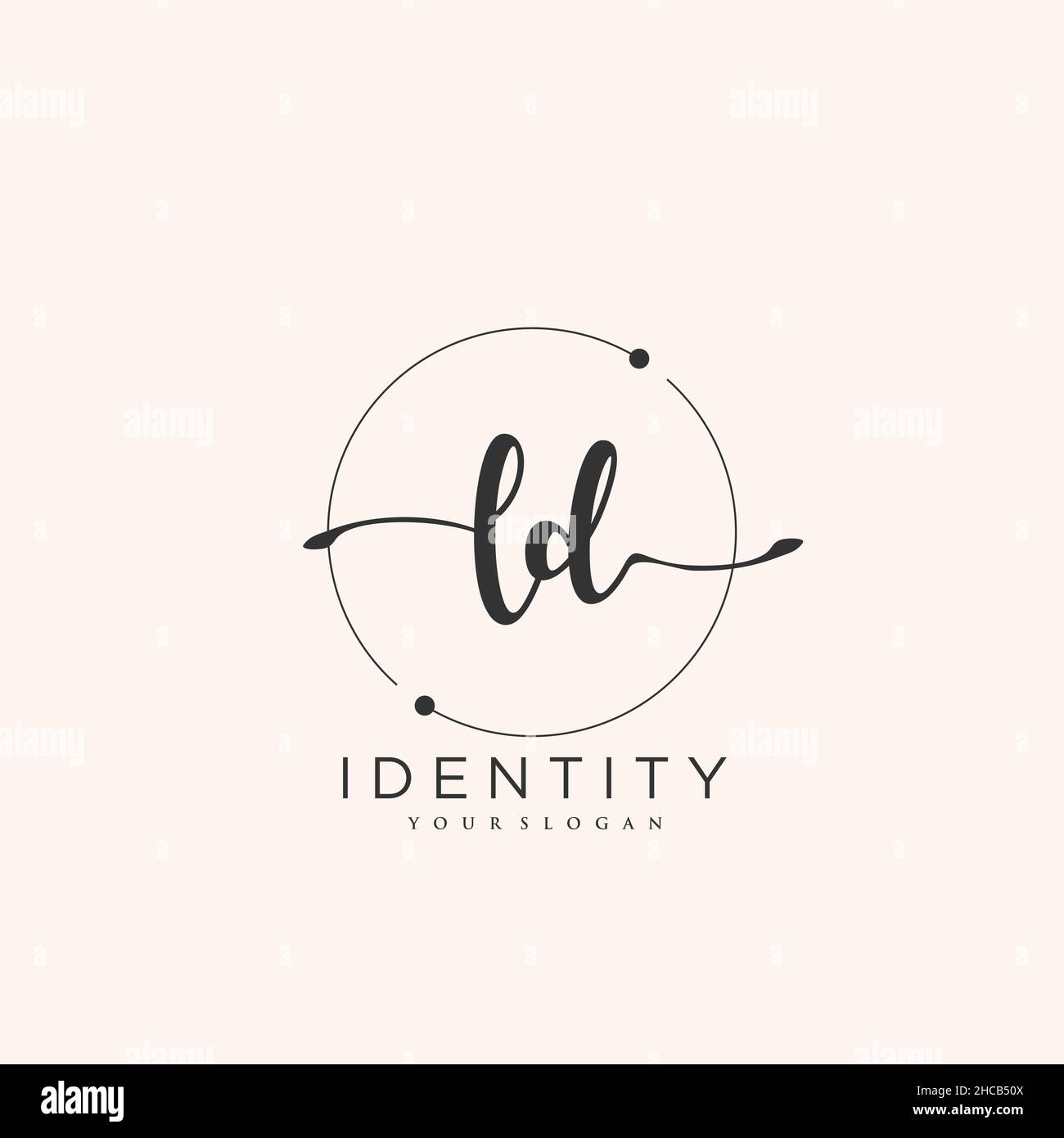 LD Handwriting logo vector art of initial signature, wedding, fashion ...