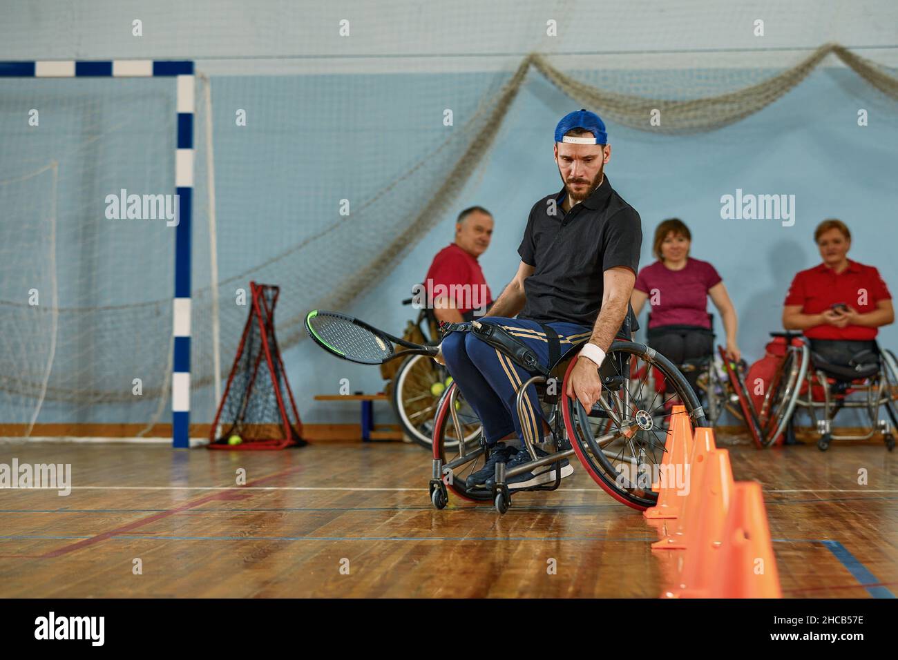 Competitions of the disabled at the stadium Stock Photo - Alamy