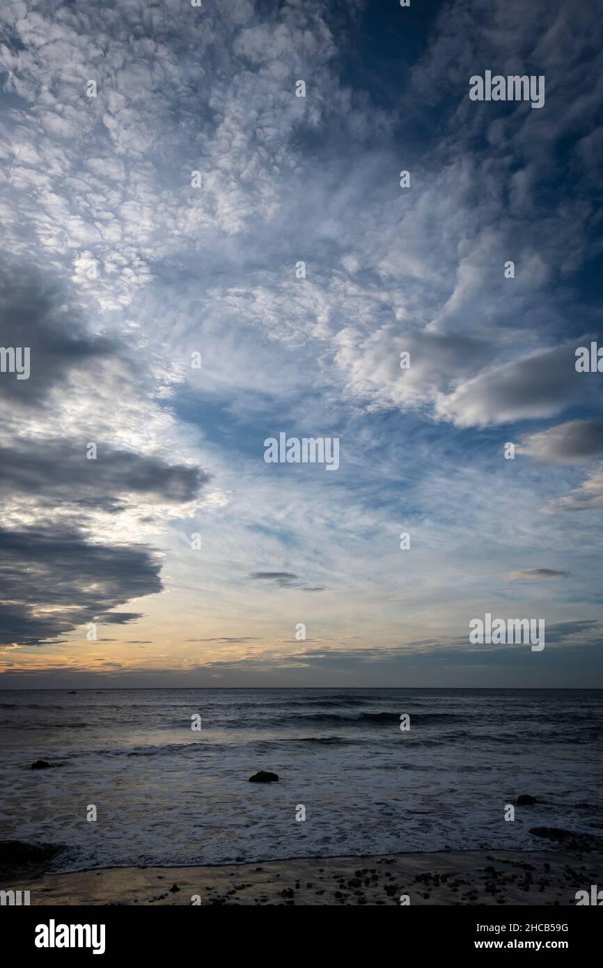 Cloud formation over Pacific Ocean, Glenburn, Wairarapa, North Island ...