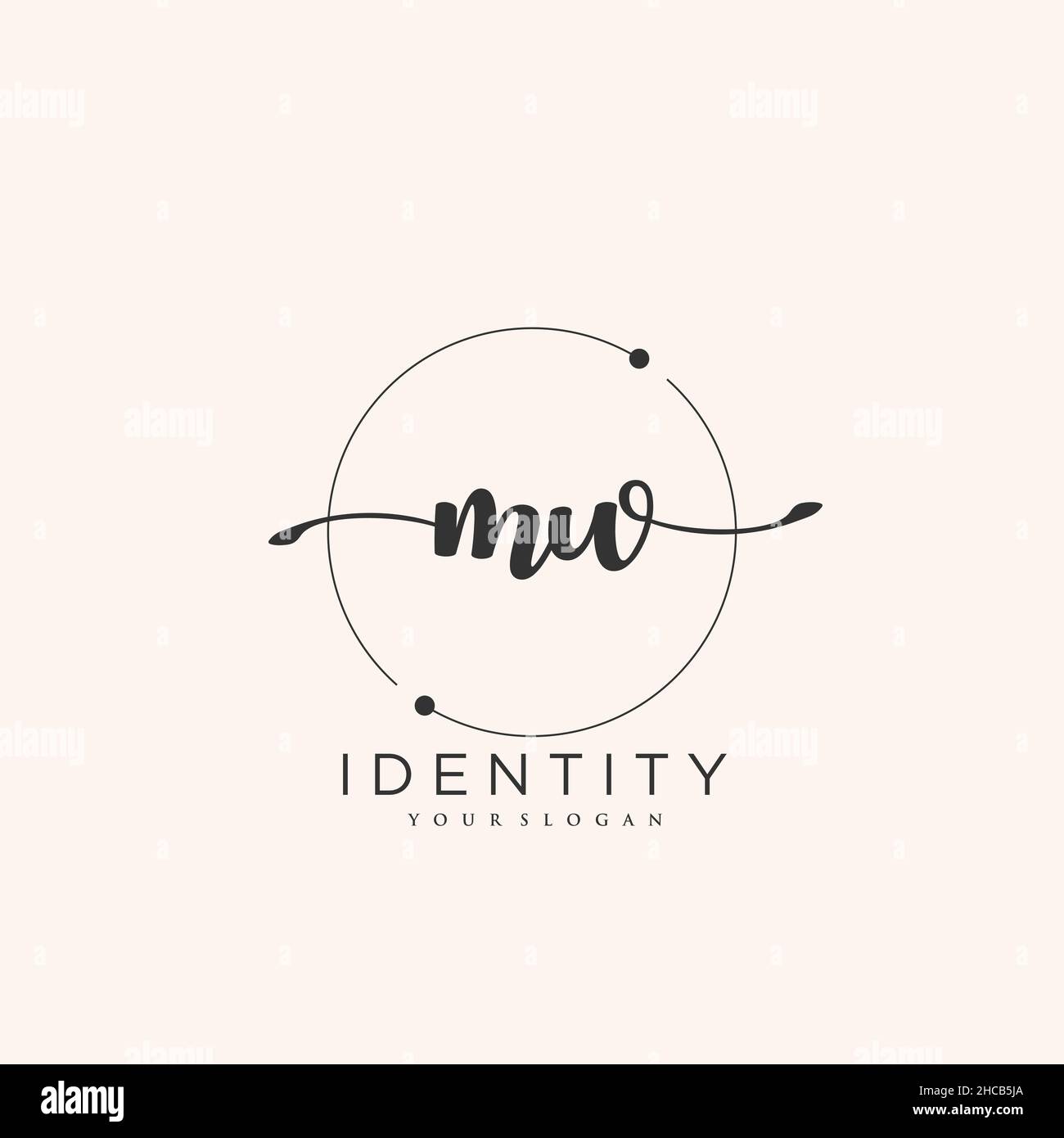 MW Handwriting logo vector art of initial signature, wedding, fashion ...