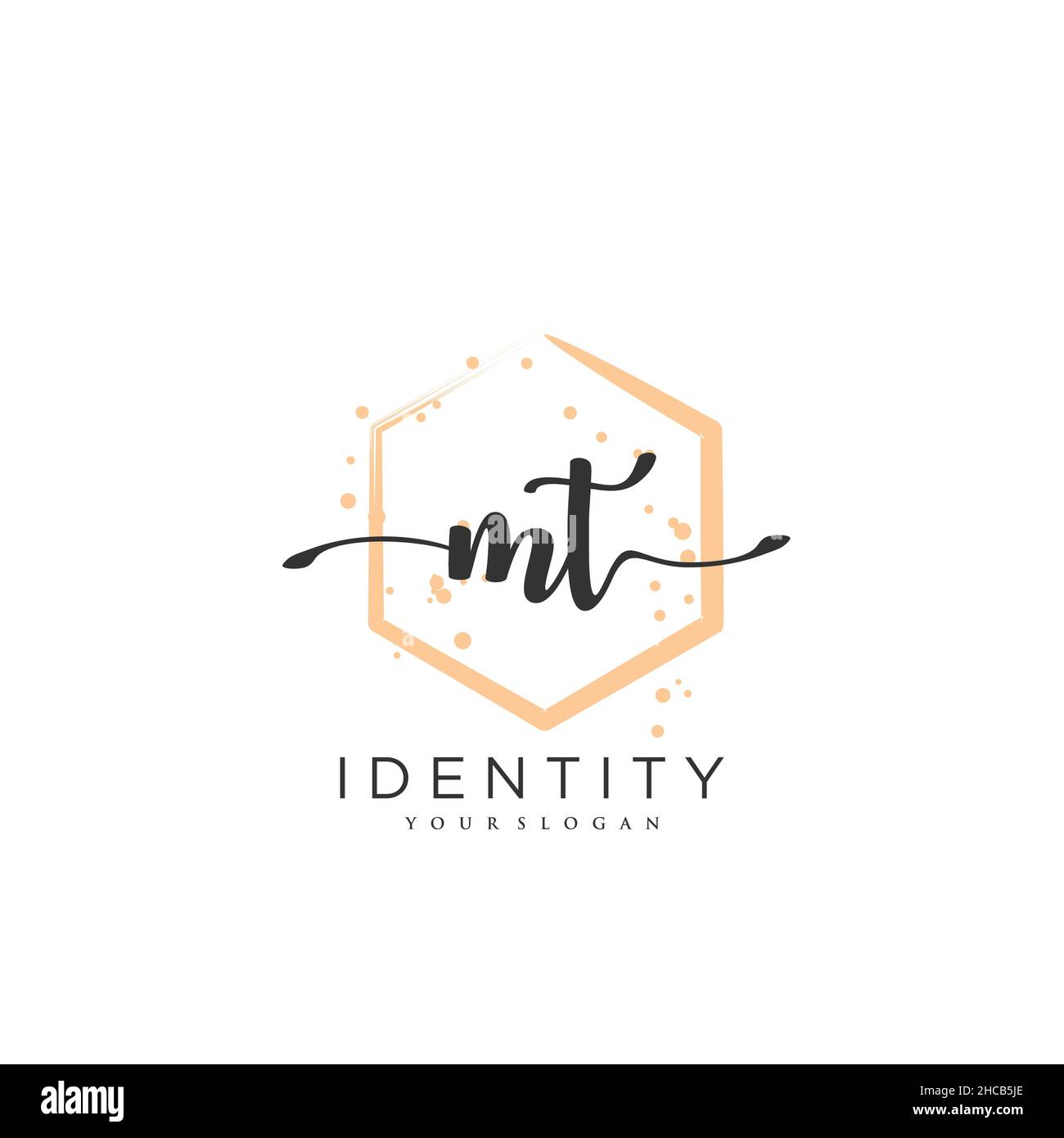MT Handwriting logo vector art of initial signature, wedding, fashion ...