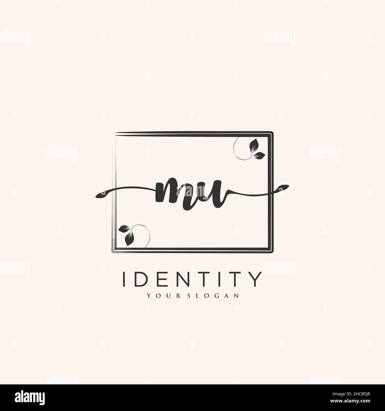 MU Handwriting logo vector art of initial signature, wedding, fashion ...