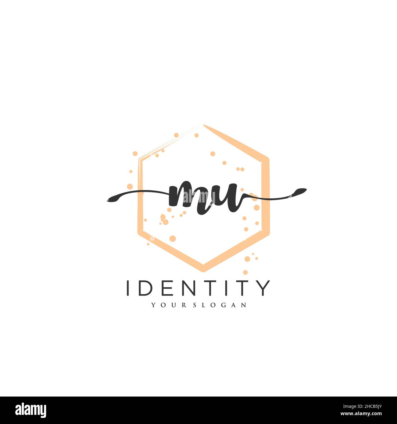MU Handwriting logo vector art of initial signature, wedding, fashion ...