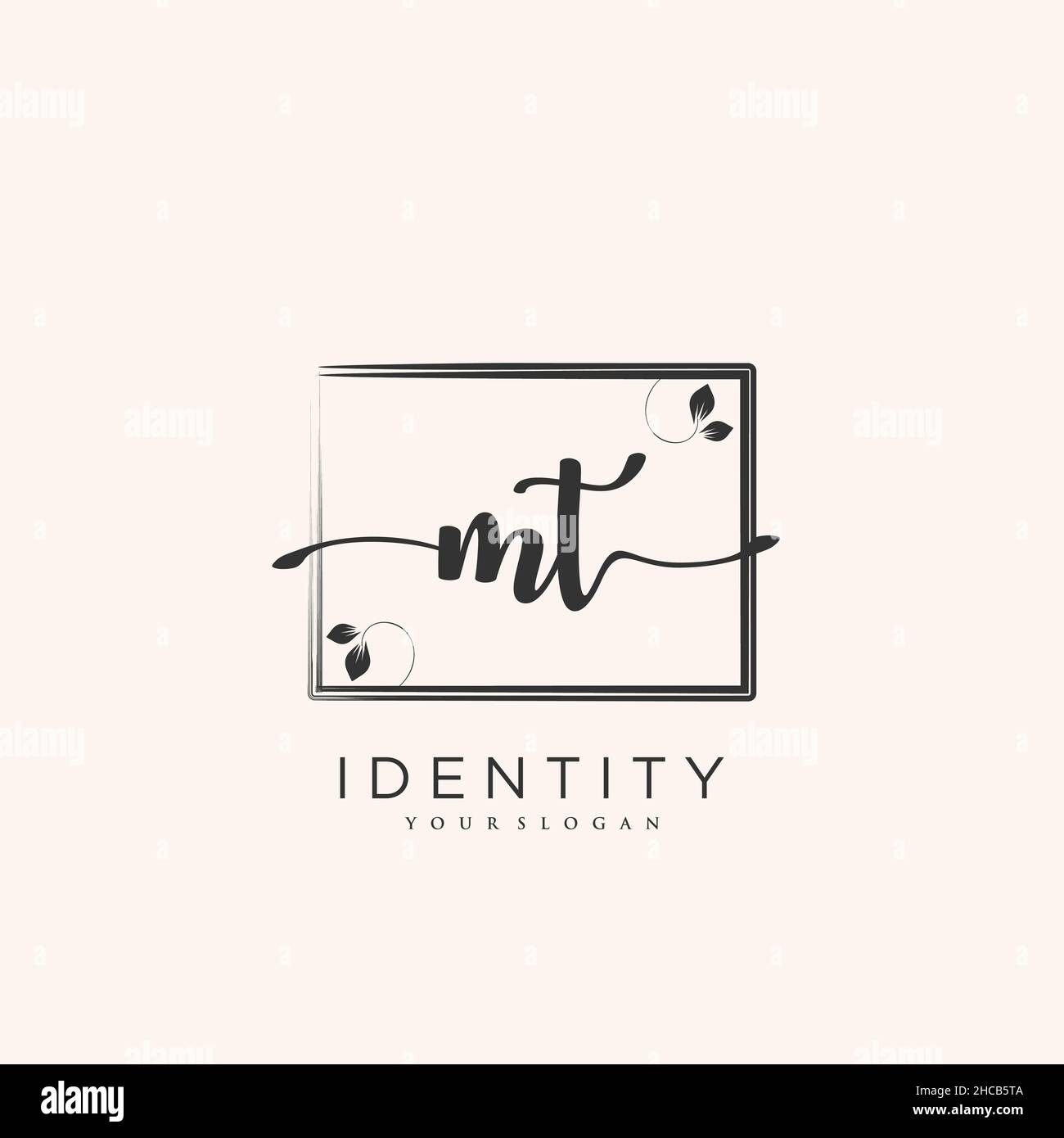 MT Handwriting logo vector art of initial signature, wedding, fashion ...