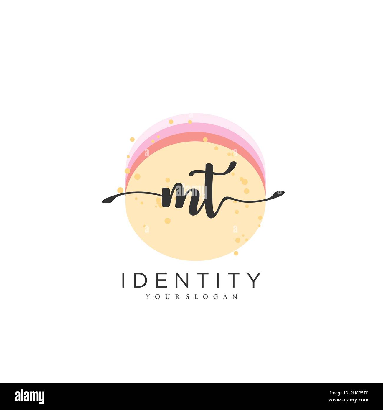 MT Handwriting logo vector art of initial signature, wedding, fashion ...