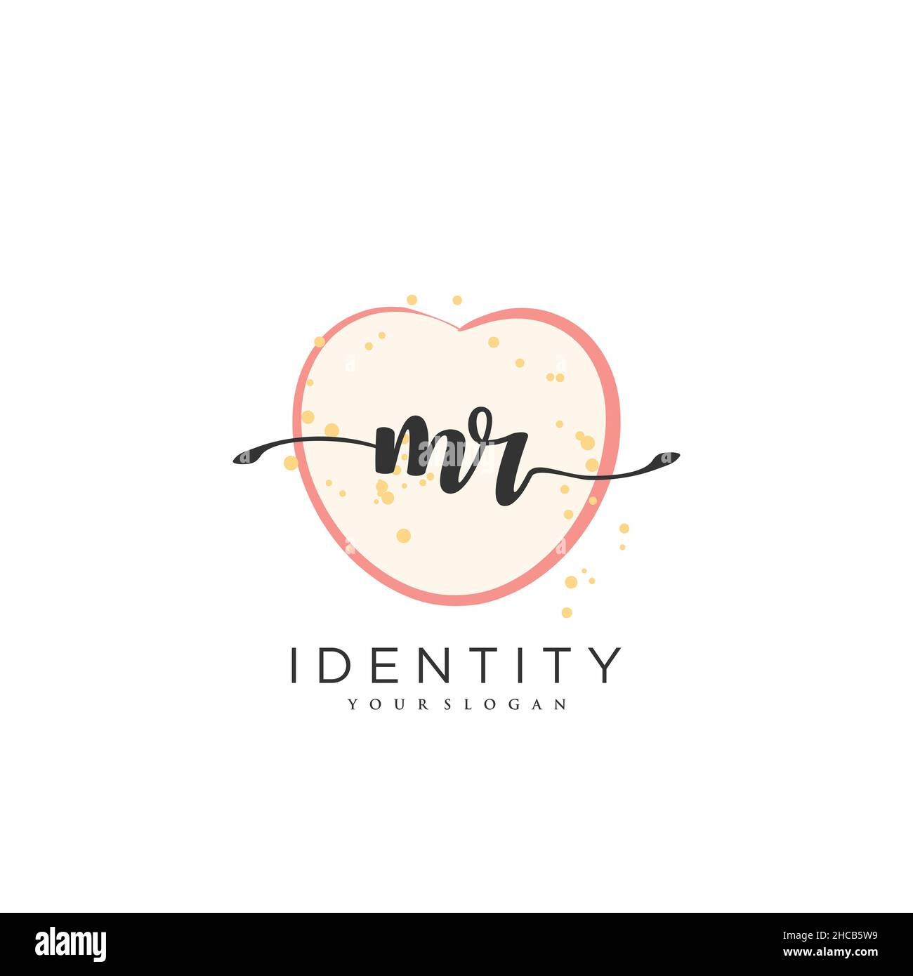 MR Handwriting logo vector art of initial signature, wedding, fashion ...