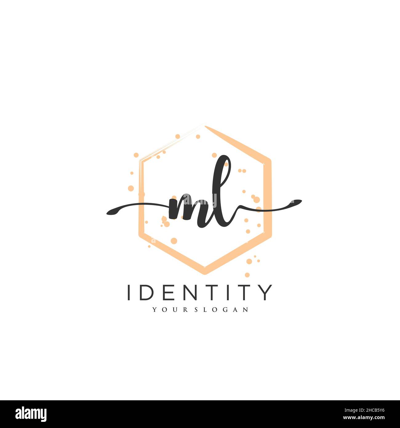 ML Handwriting logo vector art of initial signature, wedding, fashion ...